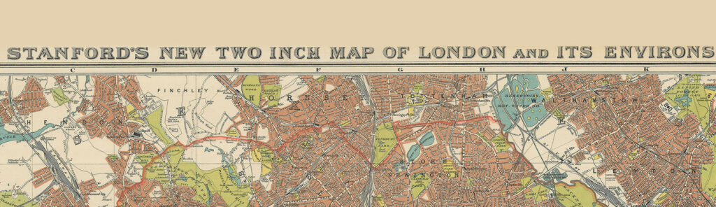 Stanford’s New Two Inch Map of London and its Environs. 1913 ...