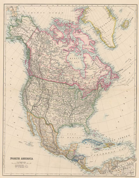 July 4th Mappy Monday- Stanford’s Folio North America Map (1884 ...